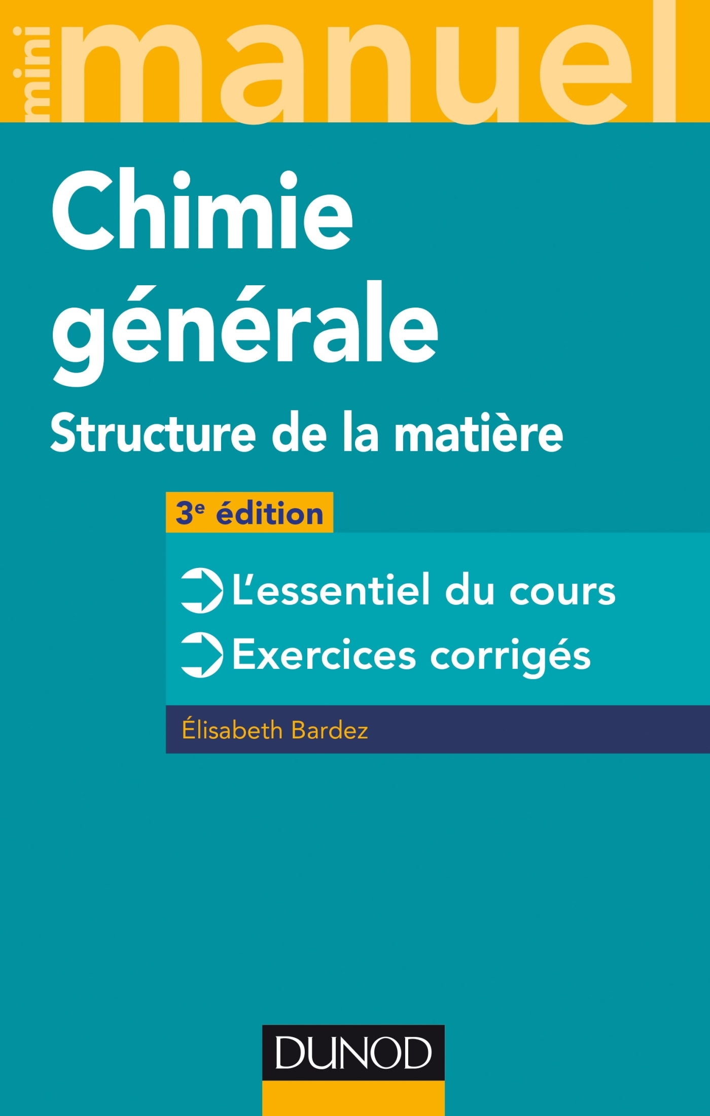 Mini Manuel de Chimie générale - Structure de la Matière - Livre et ...