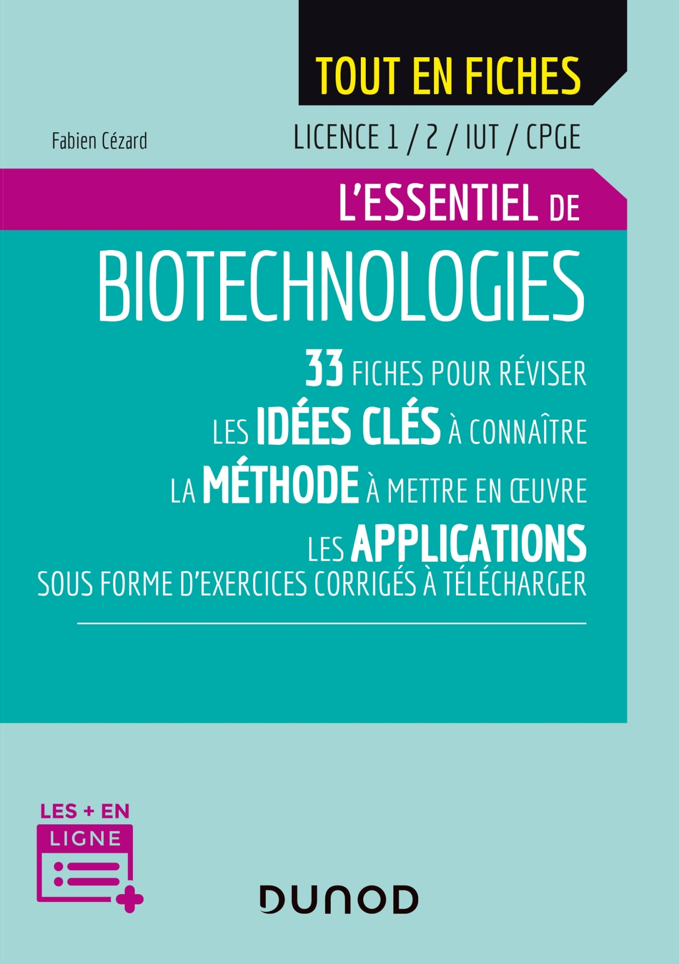 Biotechnologies - Licence 1/2/IUT/CPGE - Livre et ebook Sciences de la vie, santé et écologie de ...