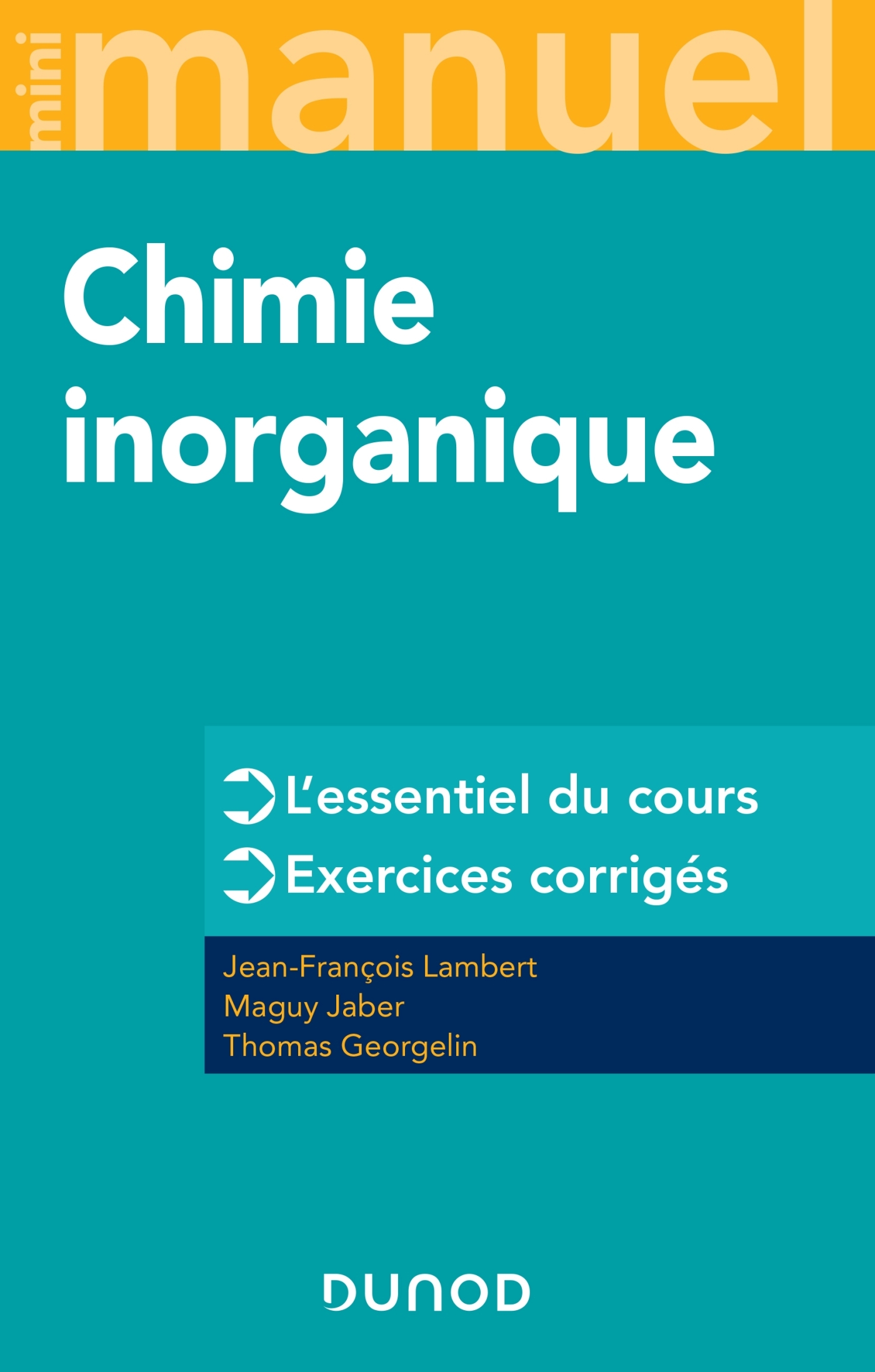 Mini manuel de Chimie inorganique - Livre et ebook Chimie de Jean ...