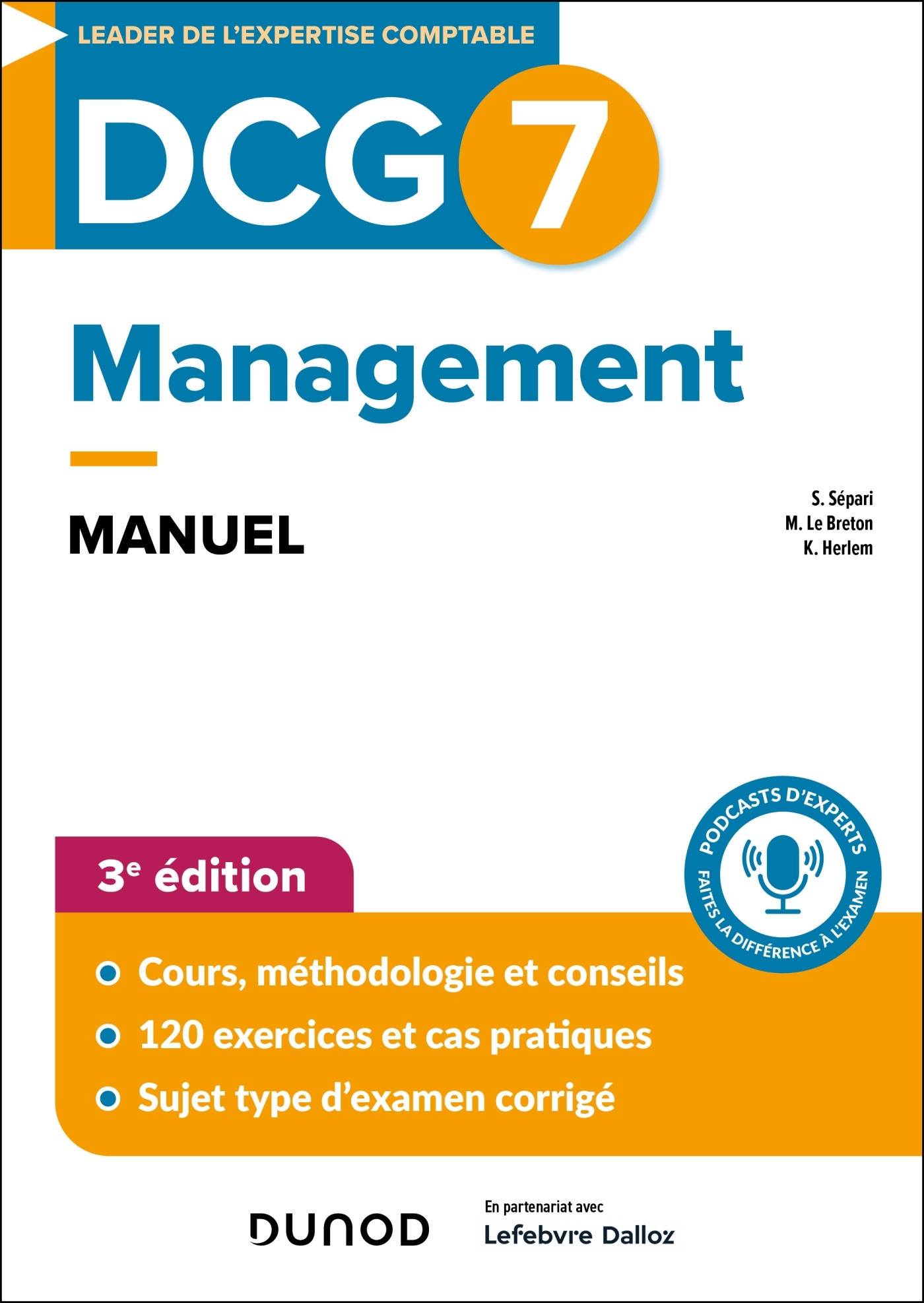 DCG 7 - Management - Manuel - Livre et ebook DCG de Sabine Sépari - Dunod