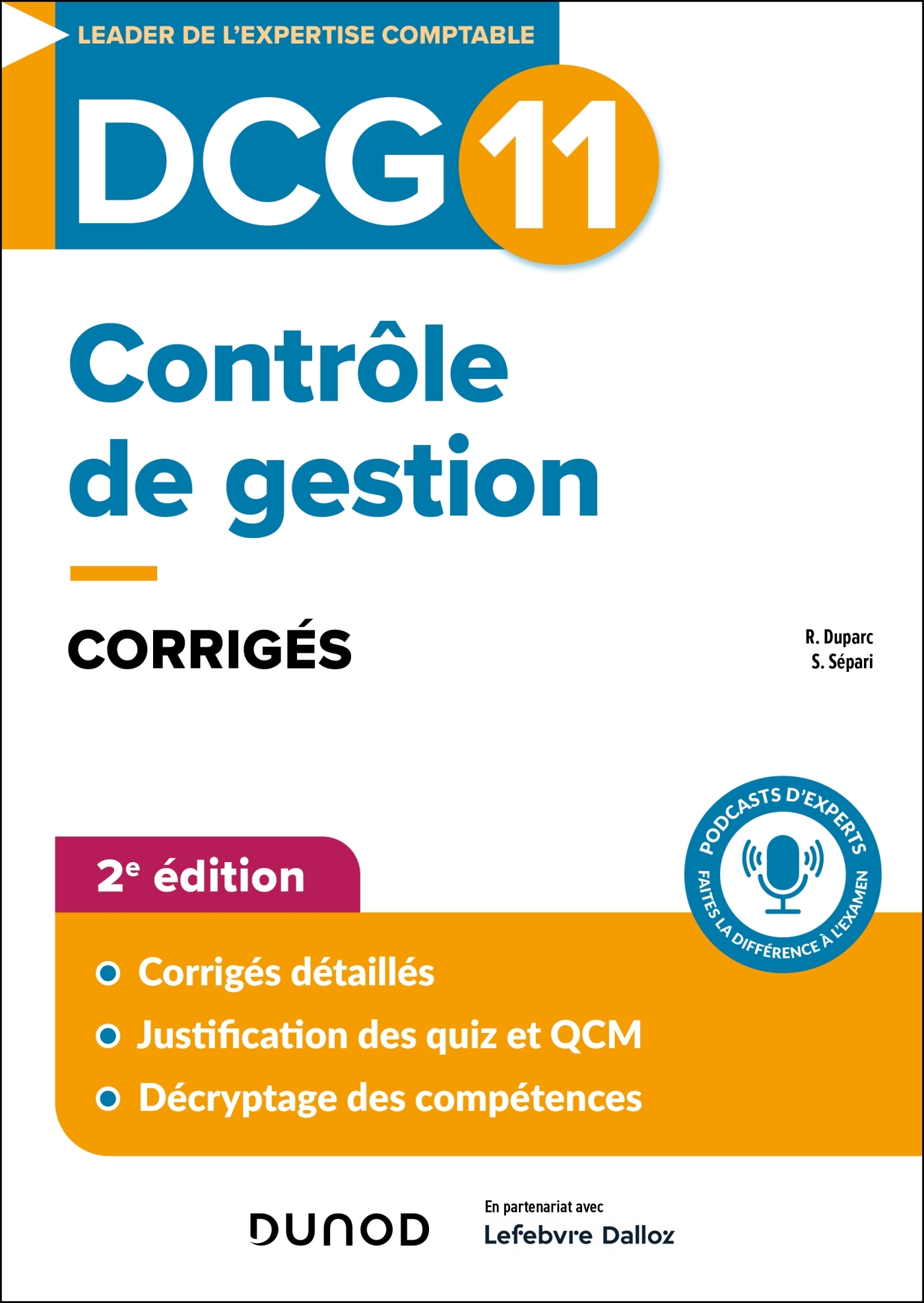DCG 11 - Contrôle de gestion - Corrigés - Livre et ebook DCG de Romaric Duparc - Dunod