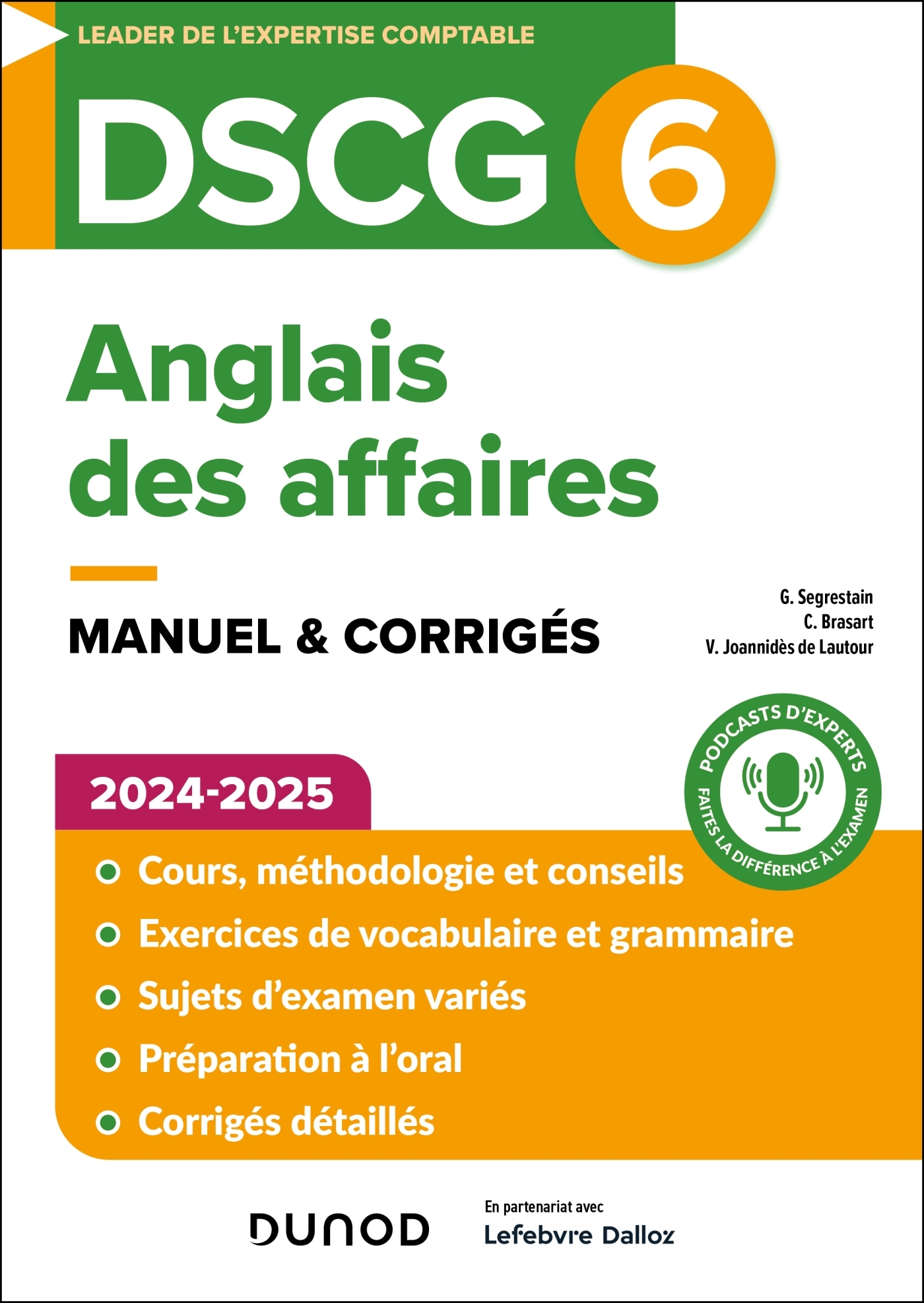 DSCG 6 - Anglais des affaires - Manuel - 2024-2025 - Livre et ebook DSCG de Gilles Segrestain ...