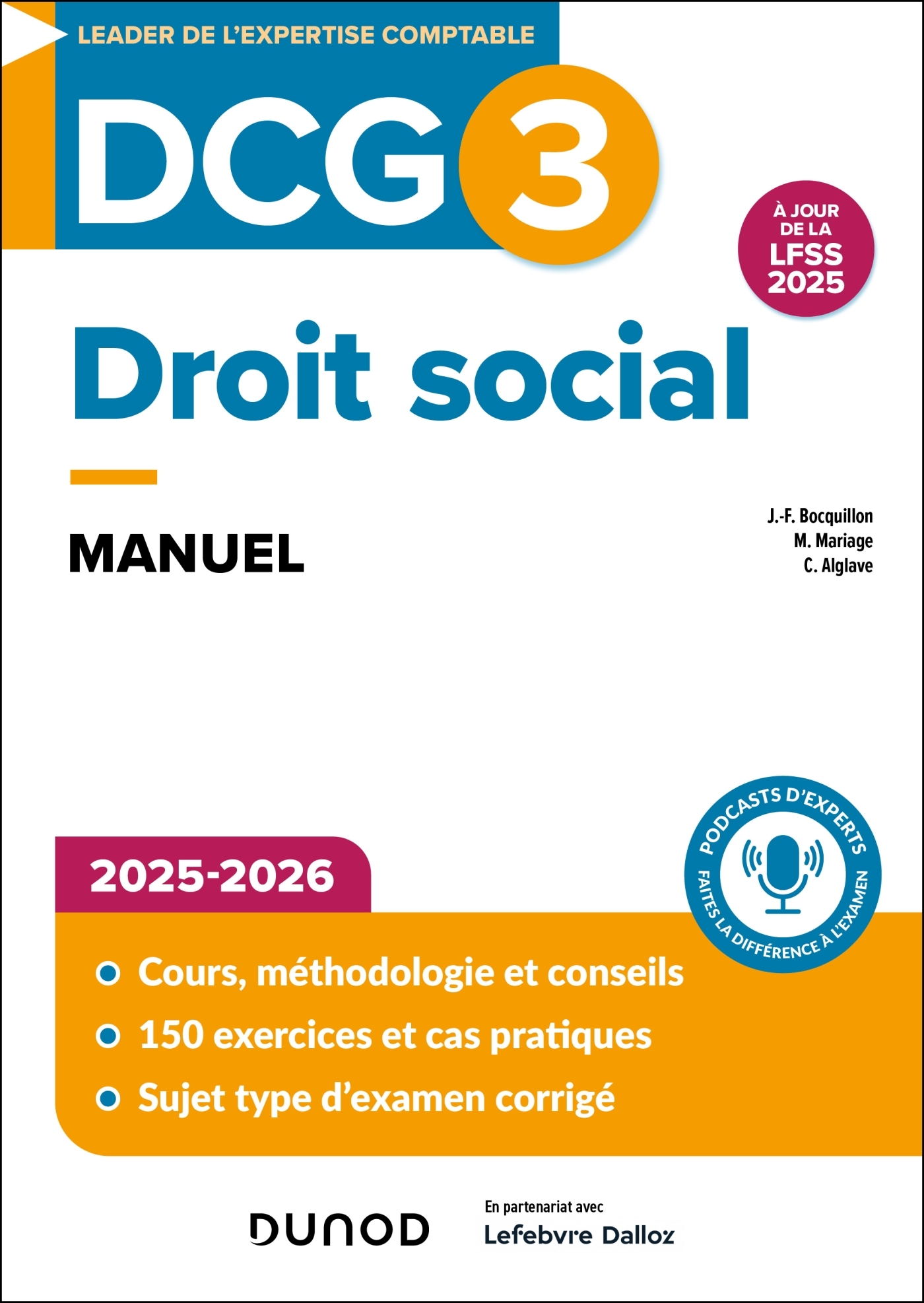 DCG 3 - Droit social - Manuel 2025-2026 - Livre et ebook DCG de Jean ...
