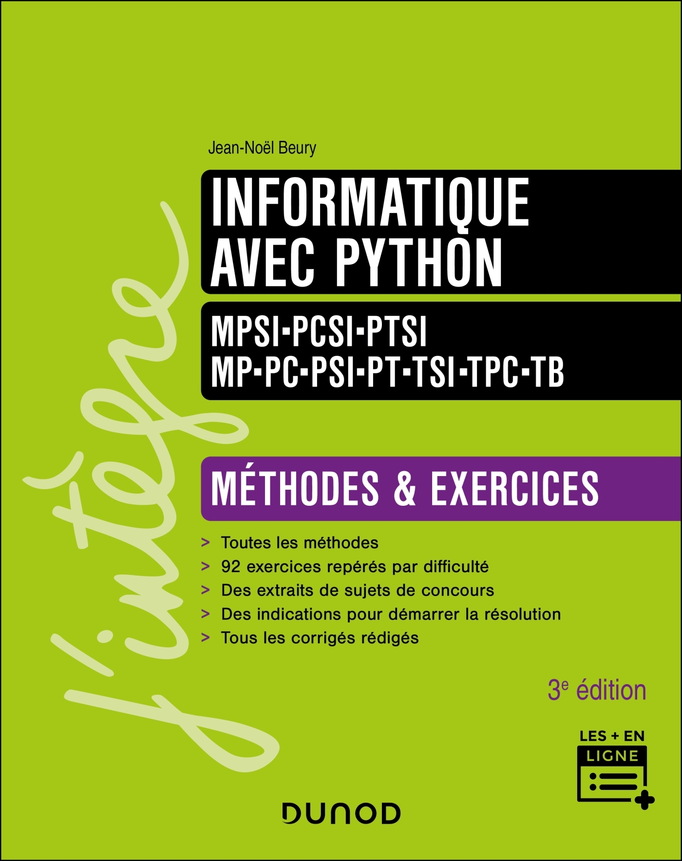 Informatique avec Python - Méthodes et exercices - MPSI-PCSI-PTSI-MP-PC ...