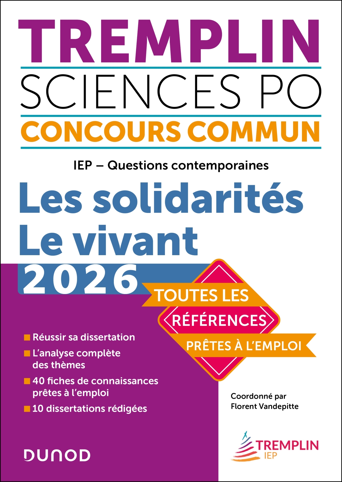 Tremplin Concours IEP Questions contemporaines 2026 - Les Solidarités - Le vivant - Livre et ...