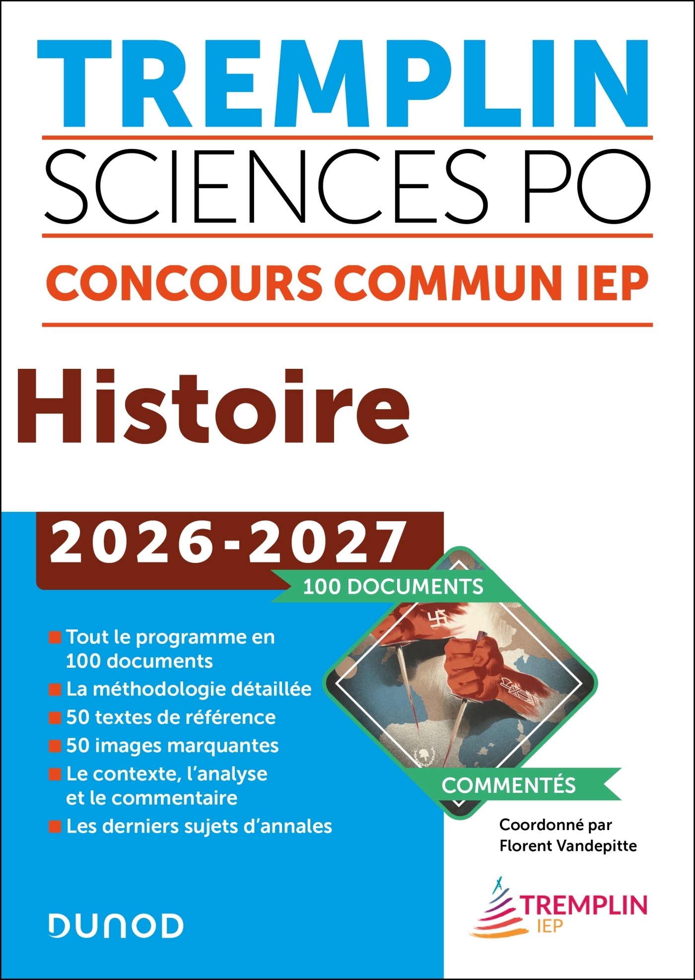 Tremplin Sciences Po Histoire Concours commun 2026-2027 - 100 documents commentés - Livre et ...